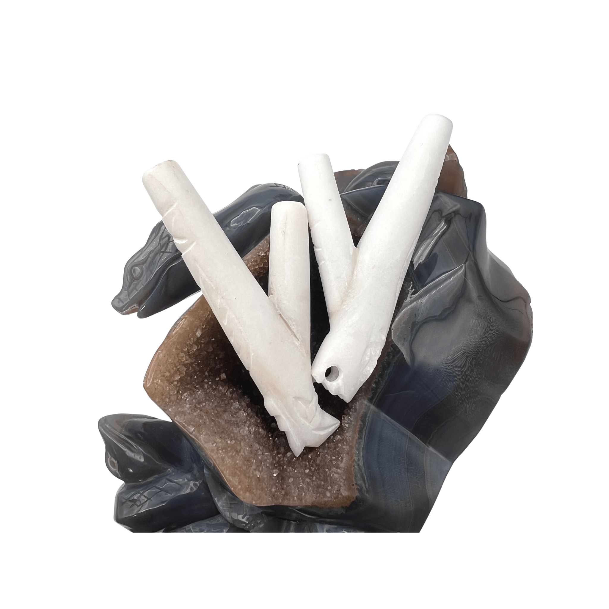 White Serpentine Stone Kuripe | Collective Journey Art